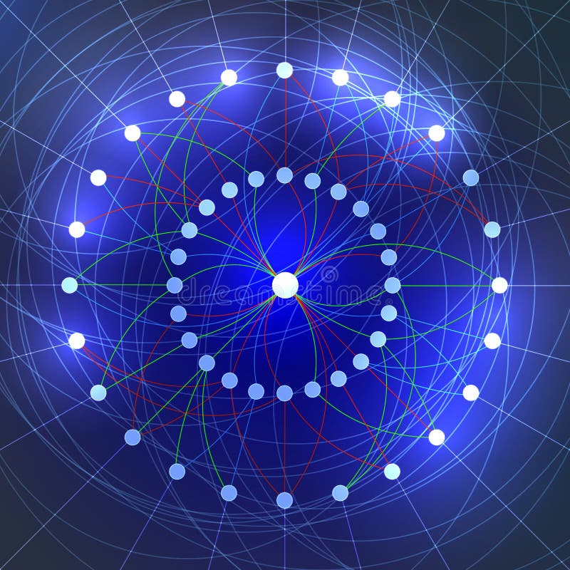 Neural Network Illustration Stock Vector - Illustration of clusters ...