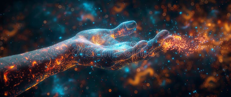 Neural Network Interaction: Human and AI Interface Stock Illustration ...