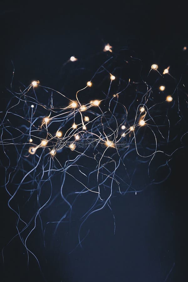 Neural Network with LED Synapses Stock Illustration - Illustration of ...