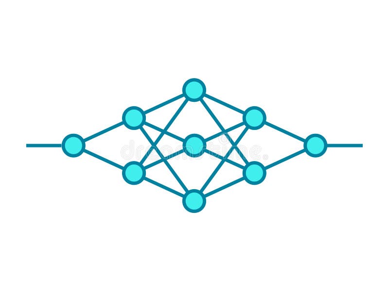 Neural Network Line Icon. Machine Learning Technology. Deep Learning. Artificial Intelligence ...