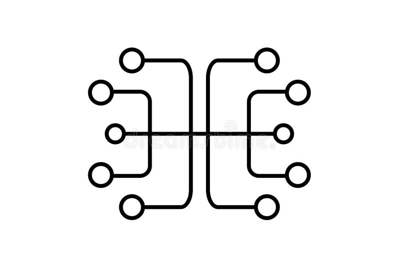 Neural Network Line Icon Website Symbol Artificial Intelligence Black ...