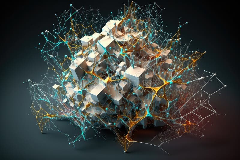 Neural Network, with Nodes and Connections Visualized in 3d Stock ... Neural Network, with Nodes and Connections Visualized in 3d Stock ...