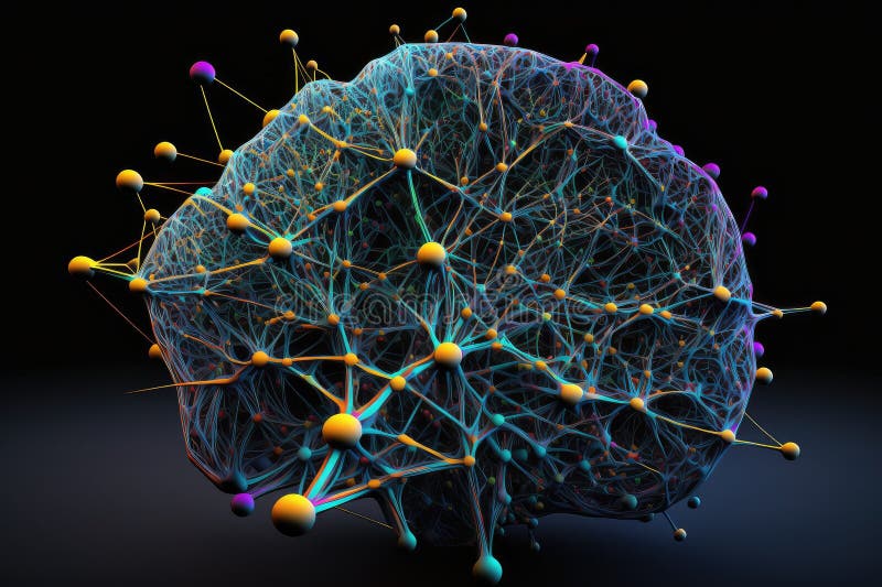 Neural Network, with Nodes and Connections Visualized in 3d Stock Photo ... Neural Network, with Nodes and Connections Visualized in 3d Stock Photo ...