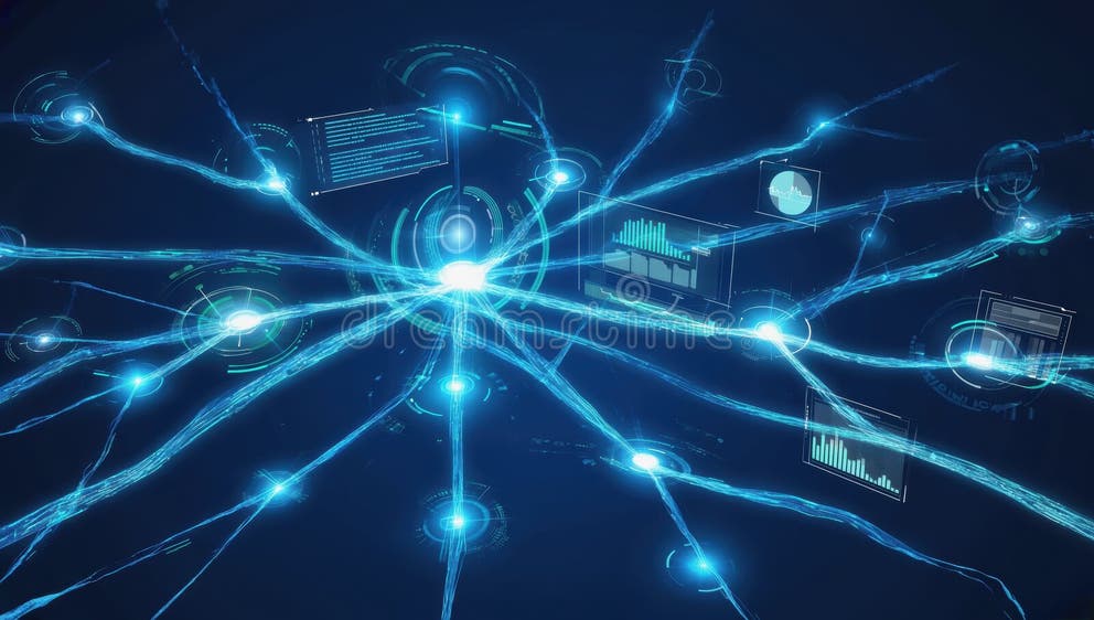 Neural Network Processing Data and Generating Insights with Charts and ...