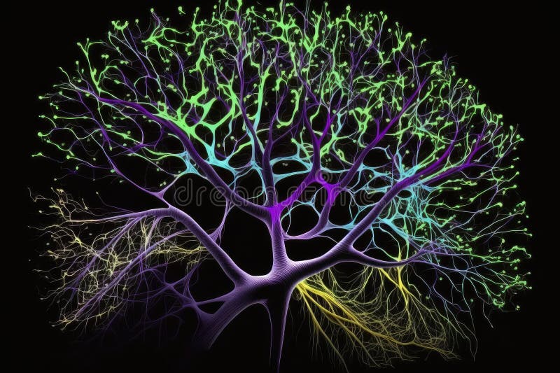 Neural Network Processing And Recognizing Data In Real Time Stock Illustration Illustration