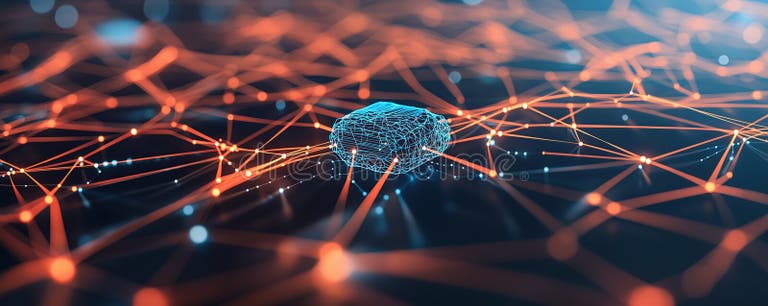 Neural Network Representing an AI-powered Security System, Data ...