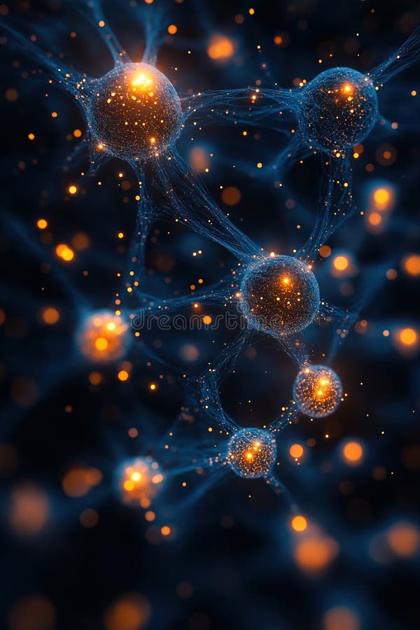Neural Network Showing Interconnected Neurons Communicating and Growing ...