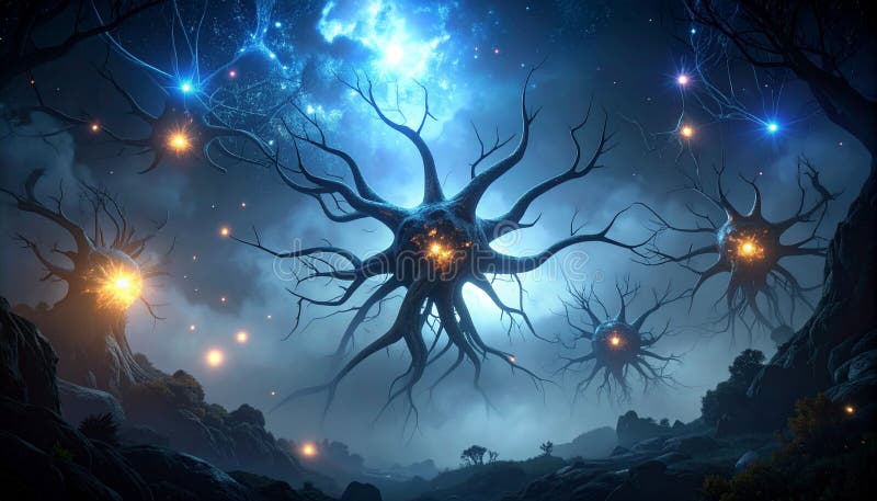 Neural Network Star Nursery . Artificial Intelligence Concept ...