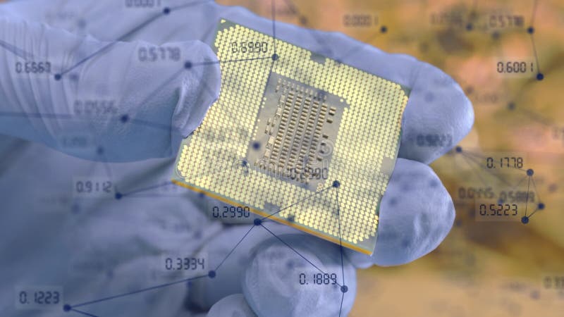 Neural Network Structure on Background of a Processor in the Hands of ...