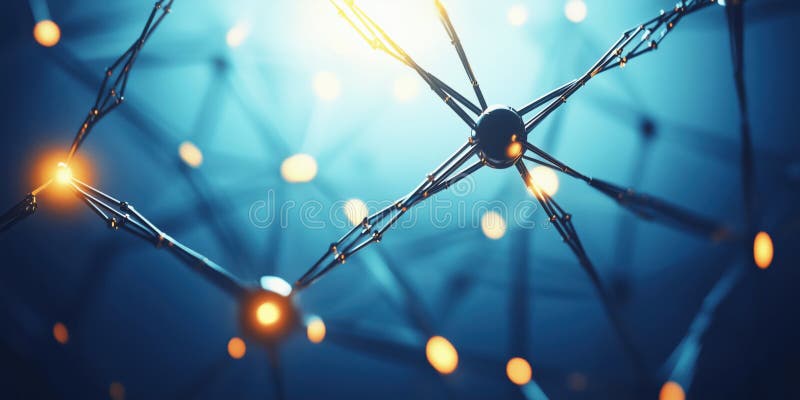 Neural Network Structure Showing Connections in Technology and Science ...