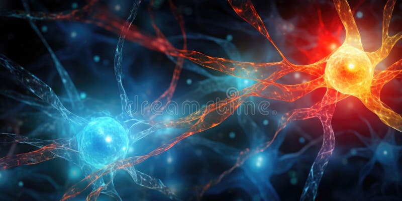 Neural Network Synapse Illustration Stock Illustration - Illustration ...