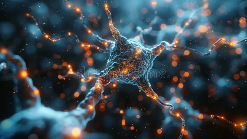 Neural Network Synapse Simulation in Detail Stock Illustration ... Neural Network Synapse Simulation in Detail Stock Illustration ...