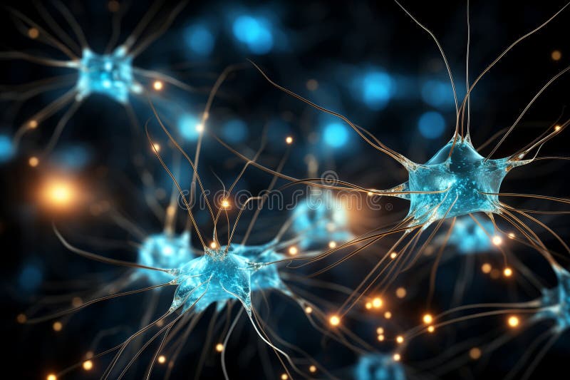 Neural Network Synapses Firing in the Brain Stock Illustration ... Neural Network Synapses Firing in the Brain Stock Illustration ...