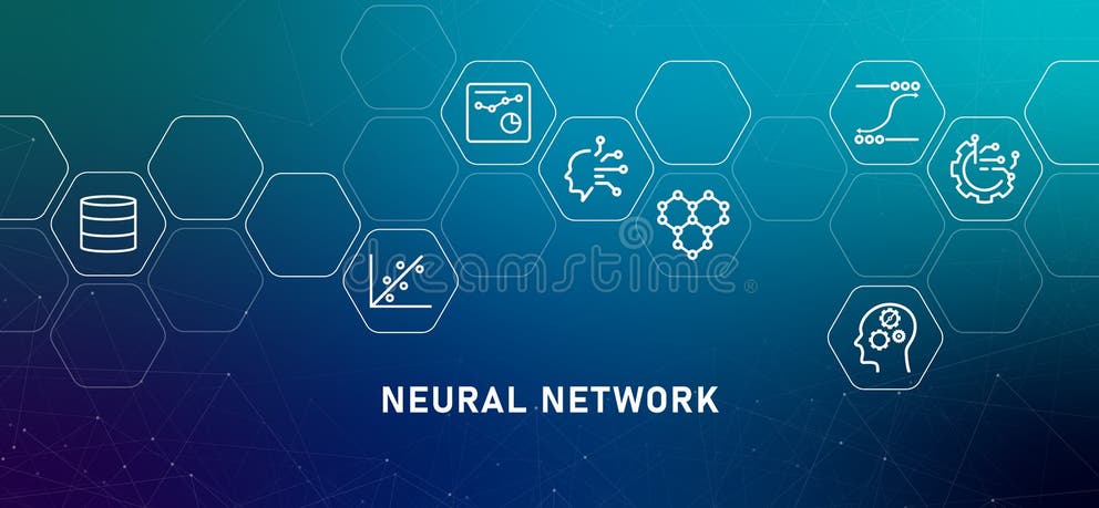 Neural Network System Gradient Header Smart Adaptive Smart Technology Data Processing Machine AI ...