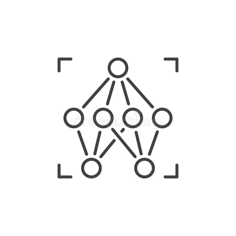 Neural Network Vector Future Technology Concept Outline Icon Stock ...