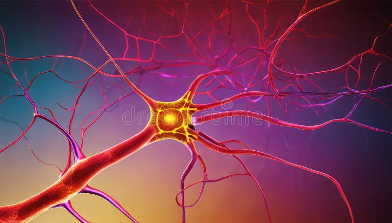 Neural Network in Vibrant Colors, Symbolizing Connectivity and ...