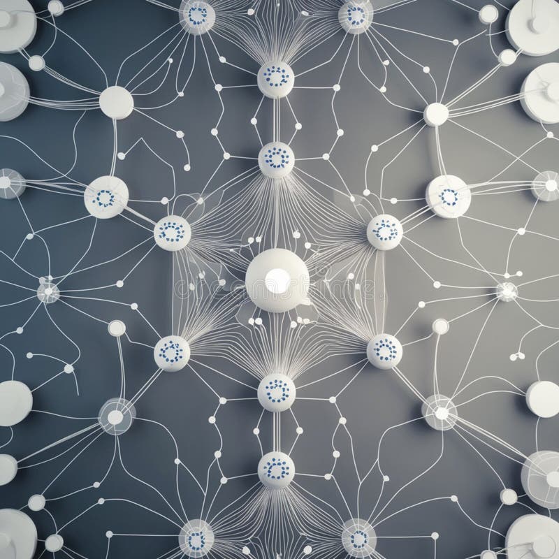 Neural Network Visualization Background Stock Illustration ...