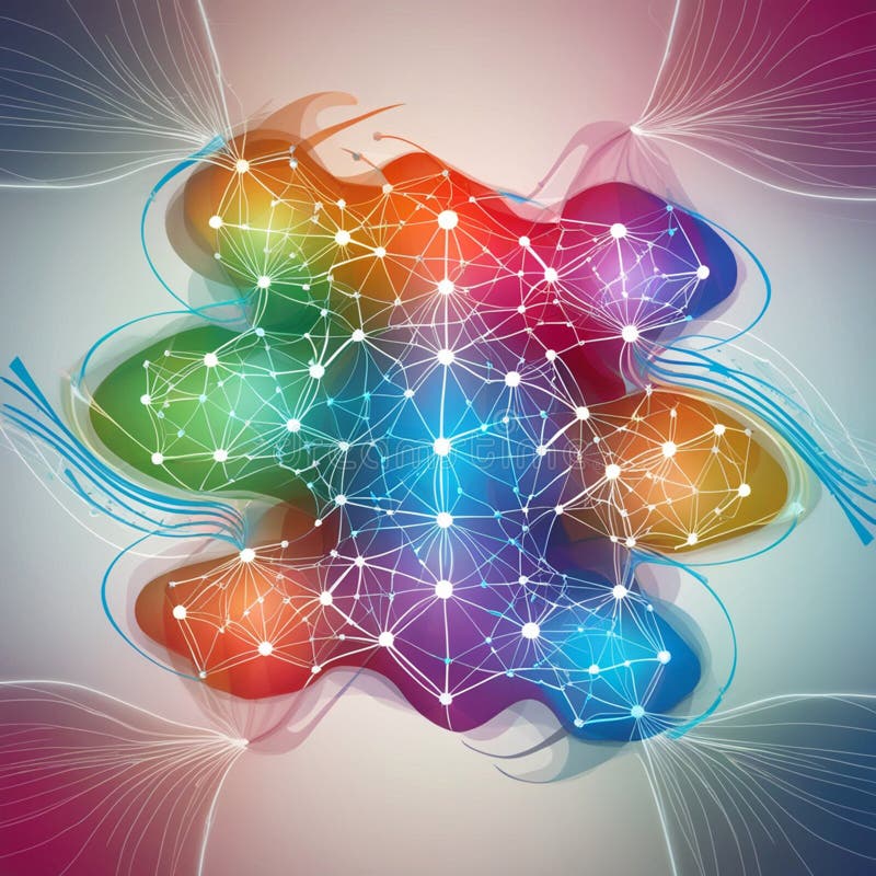 Neural Network Visualization Background Stock Illustration ...