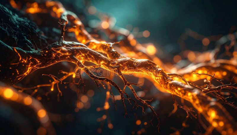 Neural Network Visualization. Background Concept. Generated Image Stock ...