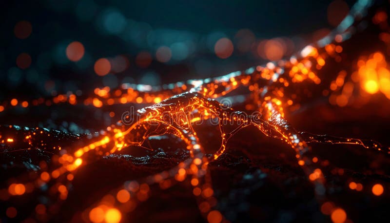 Neural Network Visualization. Background Concept. Generated Image Stock ...