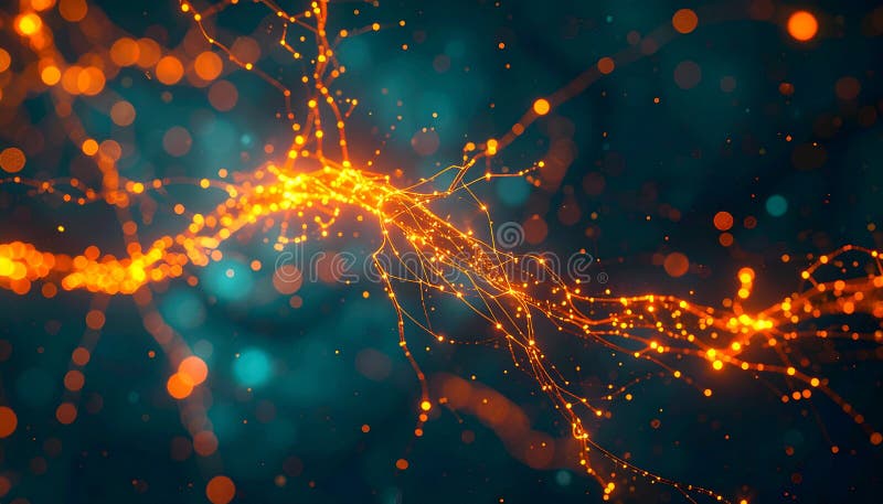 Neural Network Visualization. Background Concept. Generated Image Stock ...