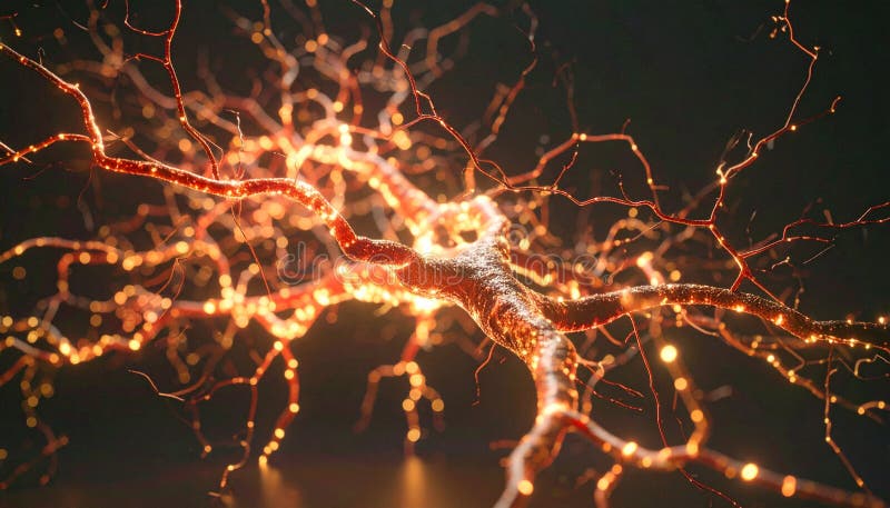 Neural Network Visualization. Background Concept. Generated Image Stock ...