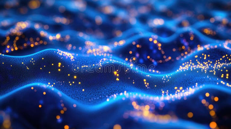 Neural Network Visualization with Blue Noise Pattern Stock Image ...