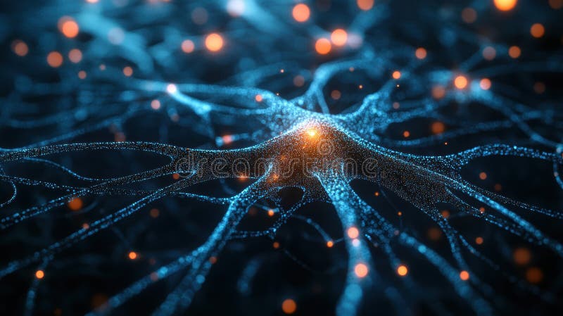 Neural Network Visualization, Futuristic Depiction of Neuronal Network ...