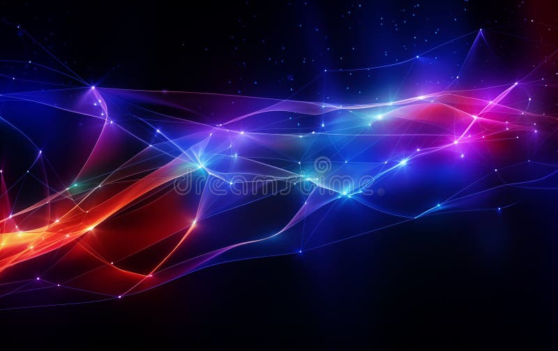 Neural Networks, Abstract Light Background. Stock Photo - Image of ...