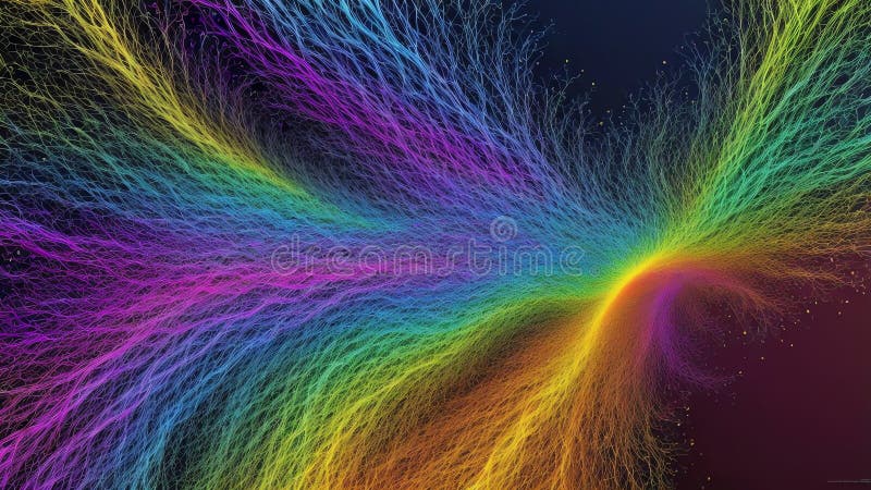 Neural Networks in Color.AI Generated Stock Illustration - Illustration ...