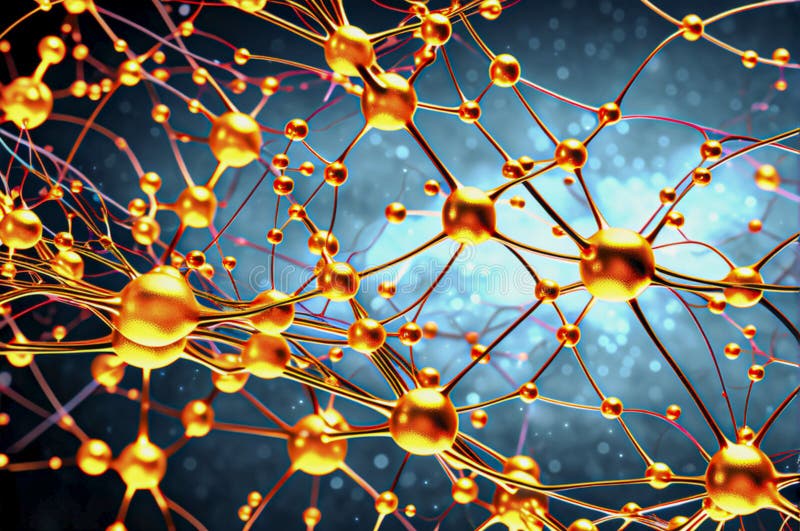 Neural Networks Connected by Threads. Concept of Brain Work, Future ...