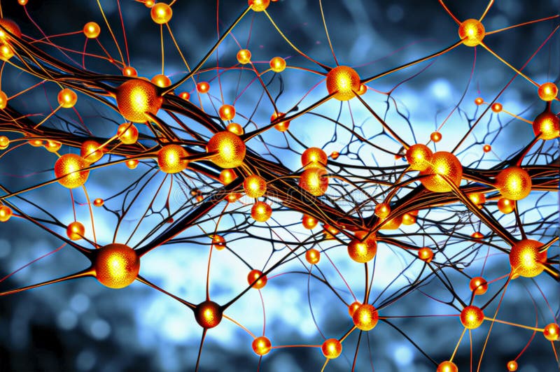 Neural Networks Connected by Threads. Concept of Brain Work, Future ...