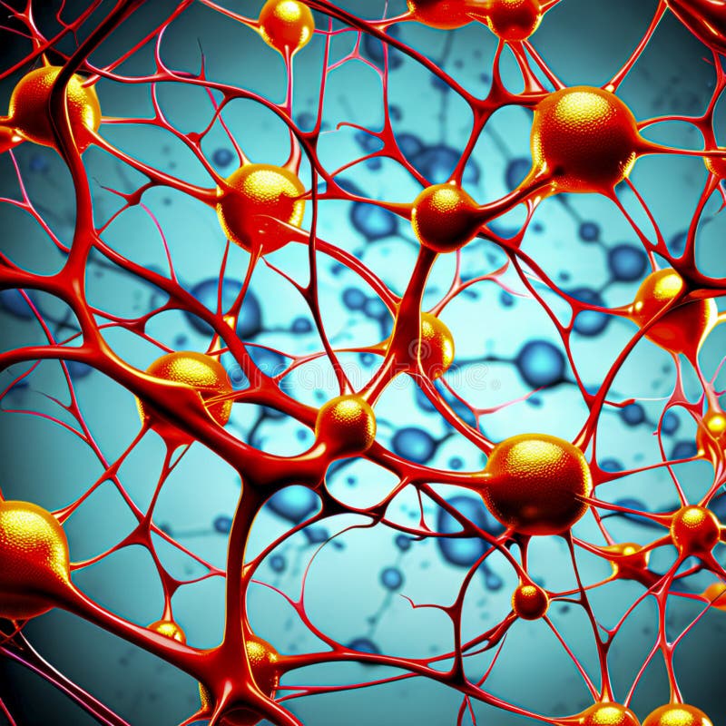 Neural Networks Connected by Threads. Concept of Brain Work, Future ...