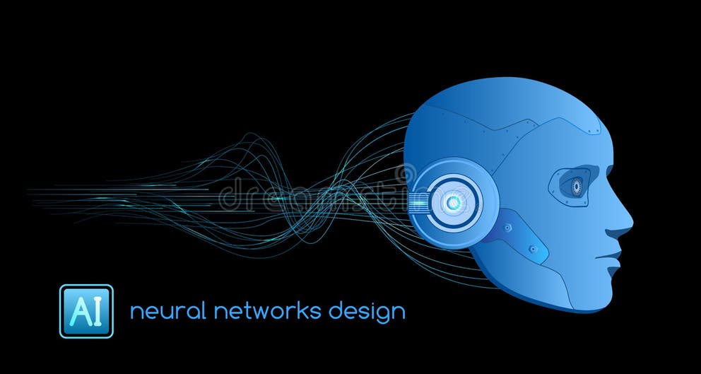 Neural Networks Design, Artificial Intelligence Concept, Vector ...