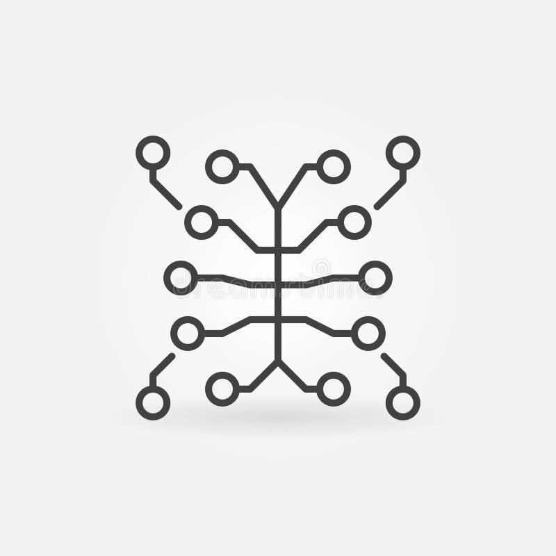 Neural Networks in Human Brain Concept Outline Simple Icon Stock Vector ...