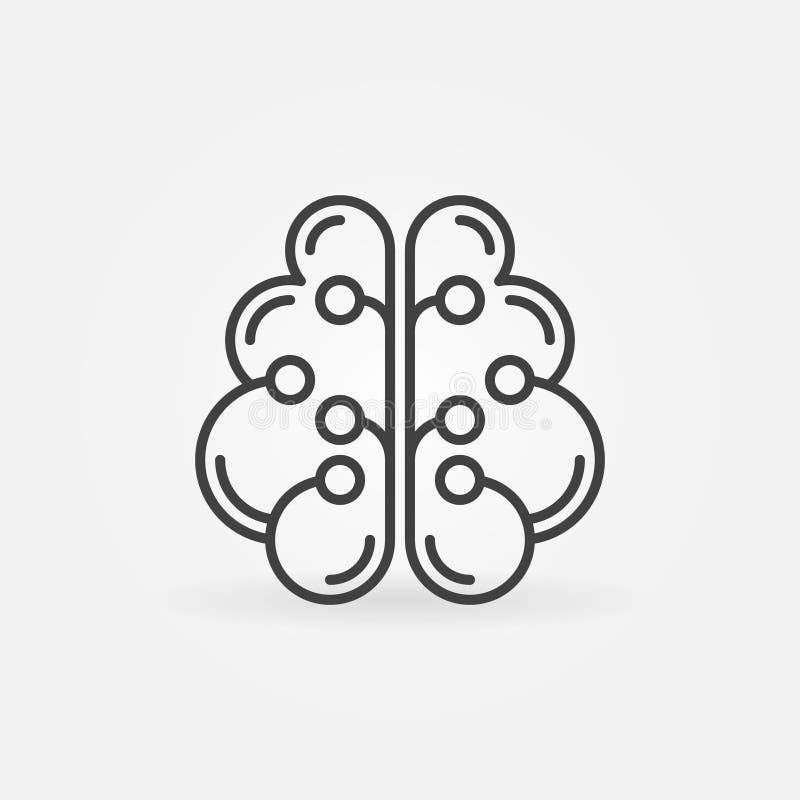 Neural Networks in Human Brain Vector Concept Outline Icon Stock Vector ...