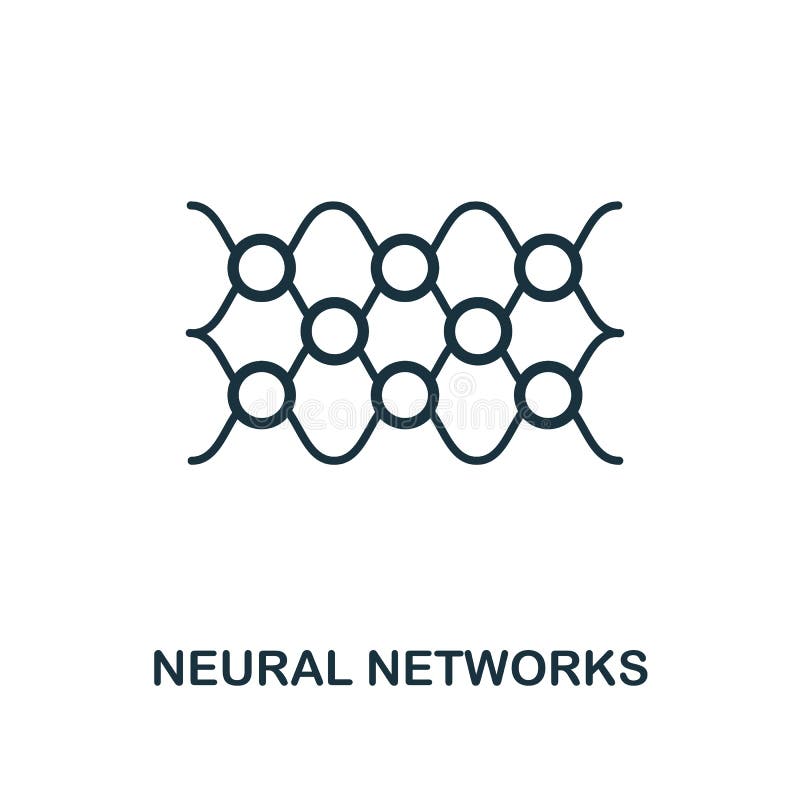Neural Network Icon in Two Colors Design. Premium Style from Artificial ...