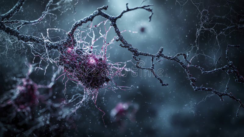 Neural Networks Intertwining in the Boundless Void Digital Art Abstract ...