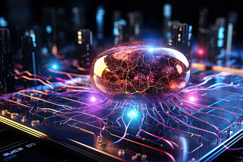 Neural Networks. Nanotechnology in the Study of the Human Brain Stock ...