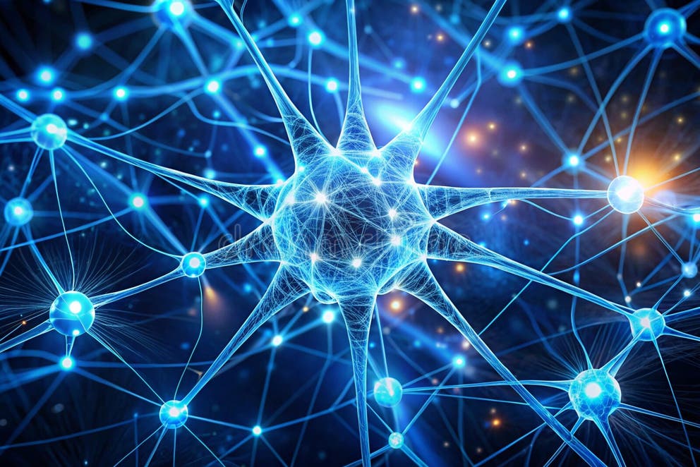 Neural Networks Visualized: the Power of Artificial Intelligence and Synaptic Connections Stock ...