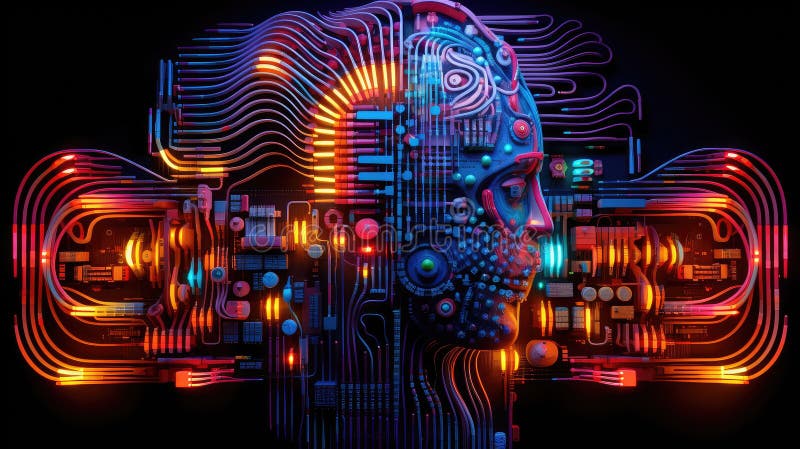 Neural Neuromorphic Computer Develop Stock Photo - Image of ...