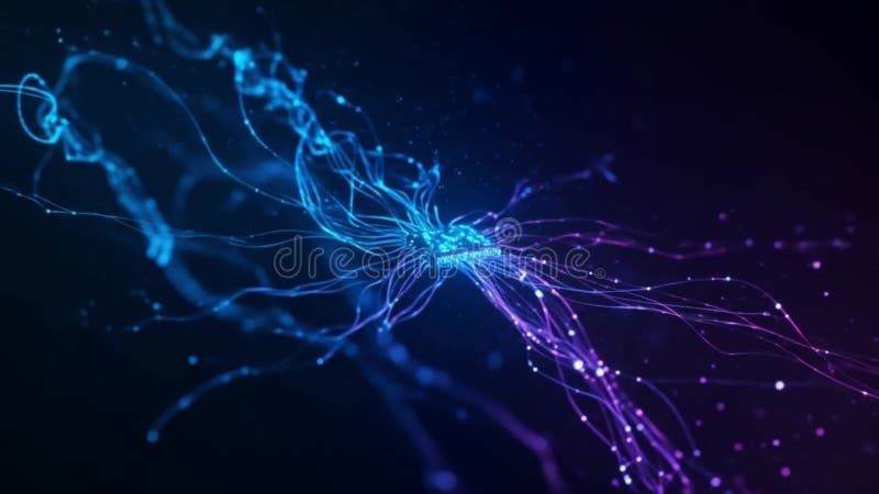 Neural Nexus - 4K Futuristic Data Network in Blue & Purple for Tech Visuals & Sci-Fi Concepts ...