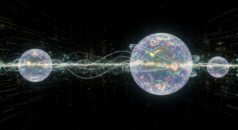 Neural Nexus - Vibrant Glowing Spheres in Interconnected Cosmic Web ...