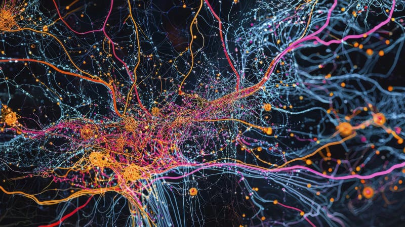 Neural Pathways Exploration Abstract Illustration Digital Art Science ...