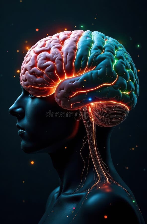 Neural Pathways Highlight Creativity in a Surreal Art Piece Stock Photo ...
