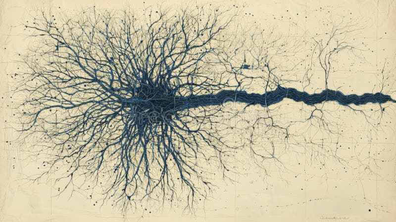 Neural Pathways Illustrated As Branching Maps Science Art Exhibition ...