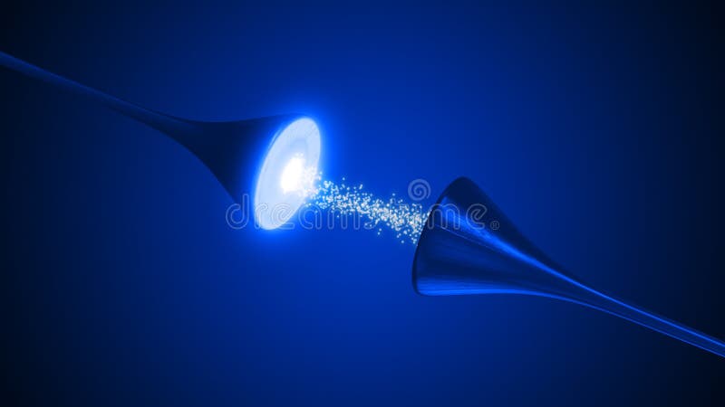 Neural Pathways Transmitting Signals through Synapses Stock ...