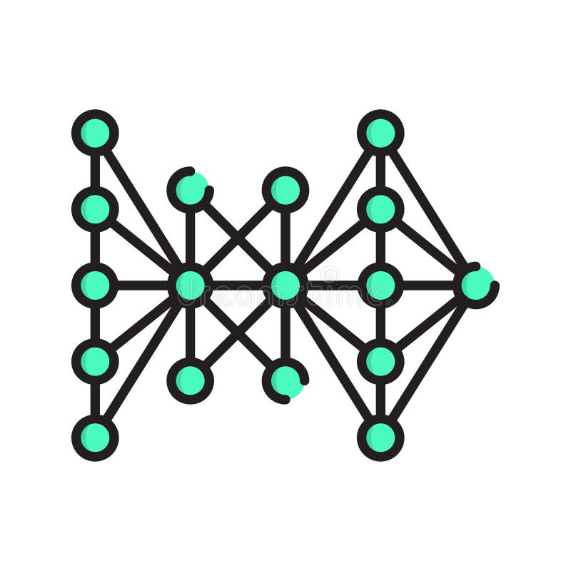 Neural Pattern Icon Vector Illustration. Flat Outline Cartoon ...