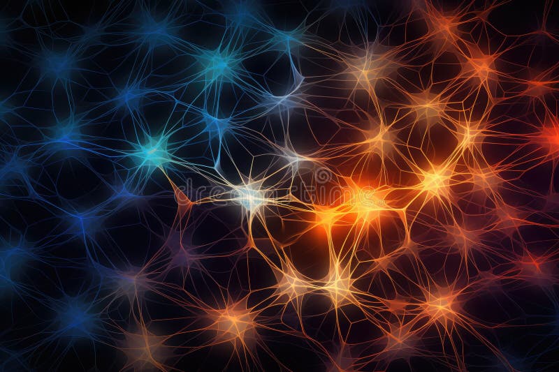 Neural Patterns, Imitation of Neural Connections of the Brain Stock ...