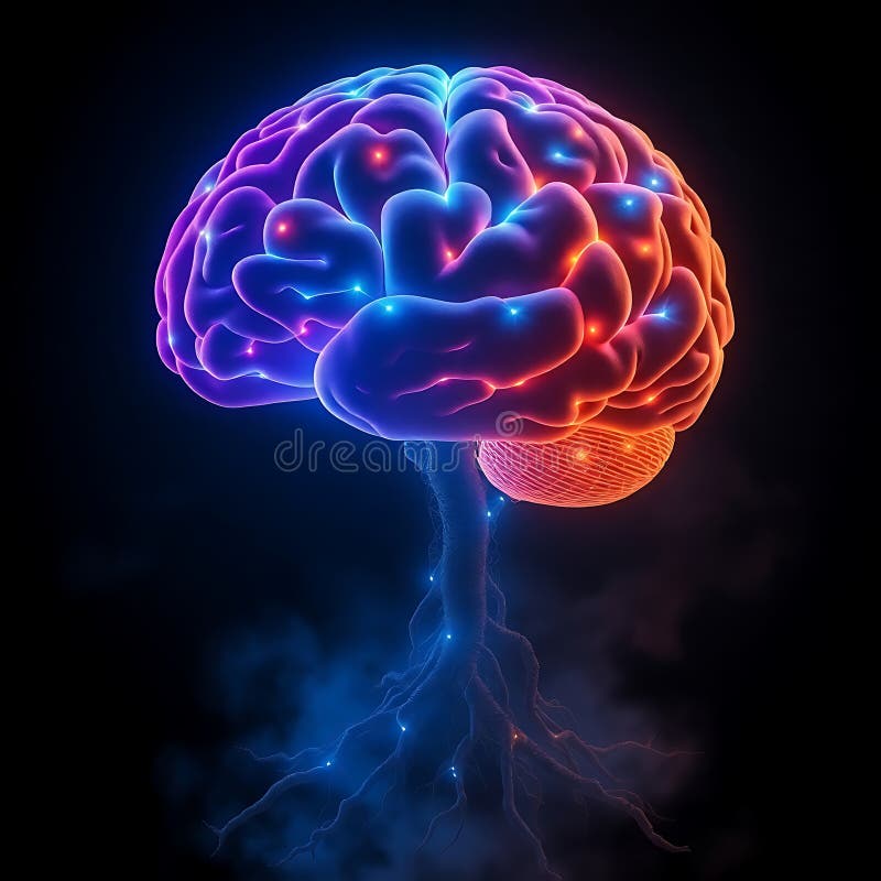 Neural Roots the Brain Tree Connection Stock Illustration ...